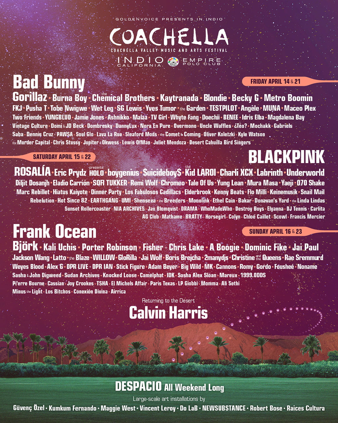 Counting Down to the 2025 Coachella Valley Music and Arts Festival ...
